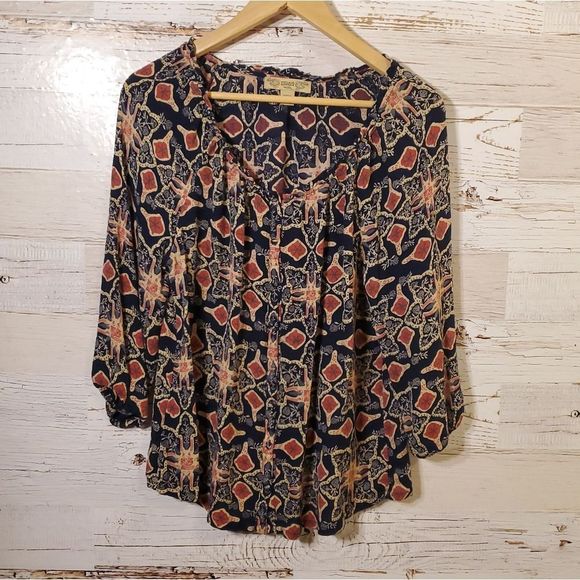 Vintage America | Tops | Vintageamerica Fullbutton Down Blouse | Poshmark